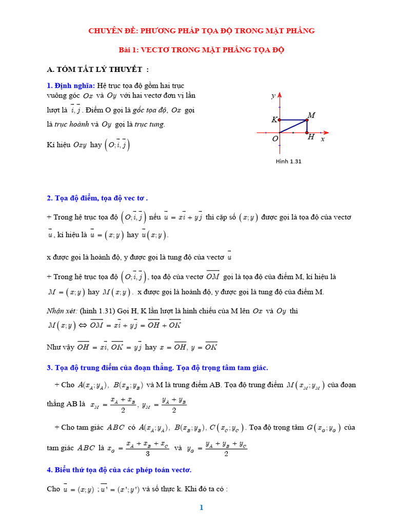 Phan Dang Va Bai Tap Phuong Phap Toa Do Trong Mat Phang | PDF