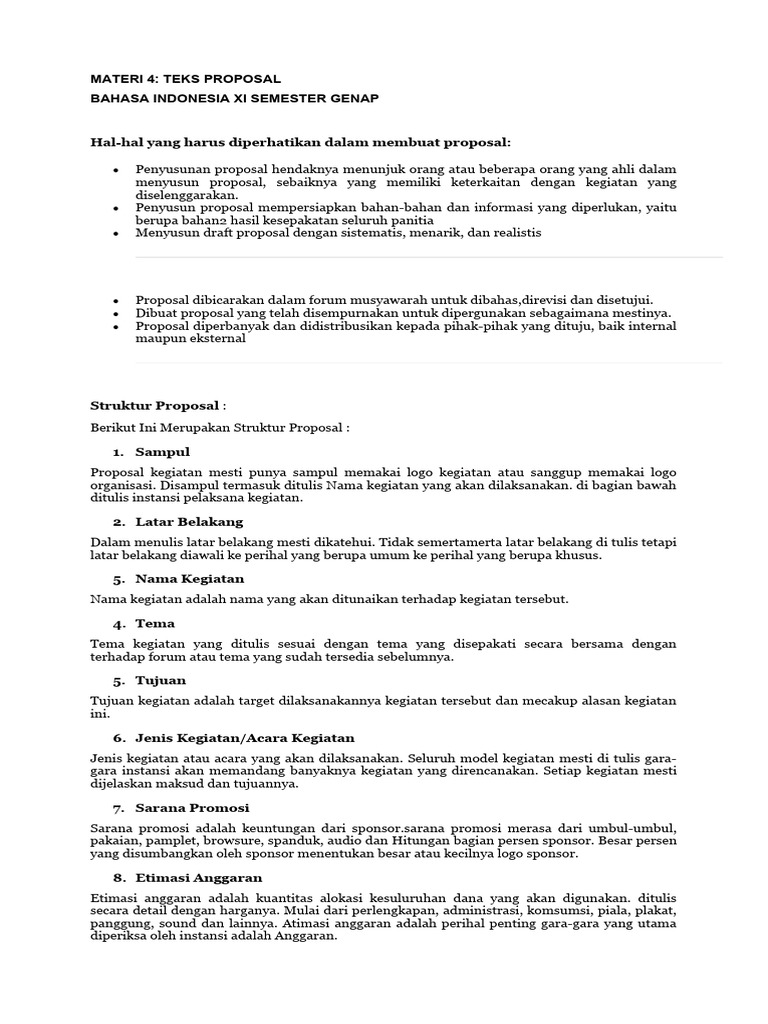 Materi 4 Teks Proposal | PDF