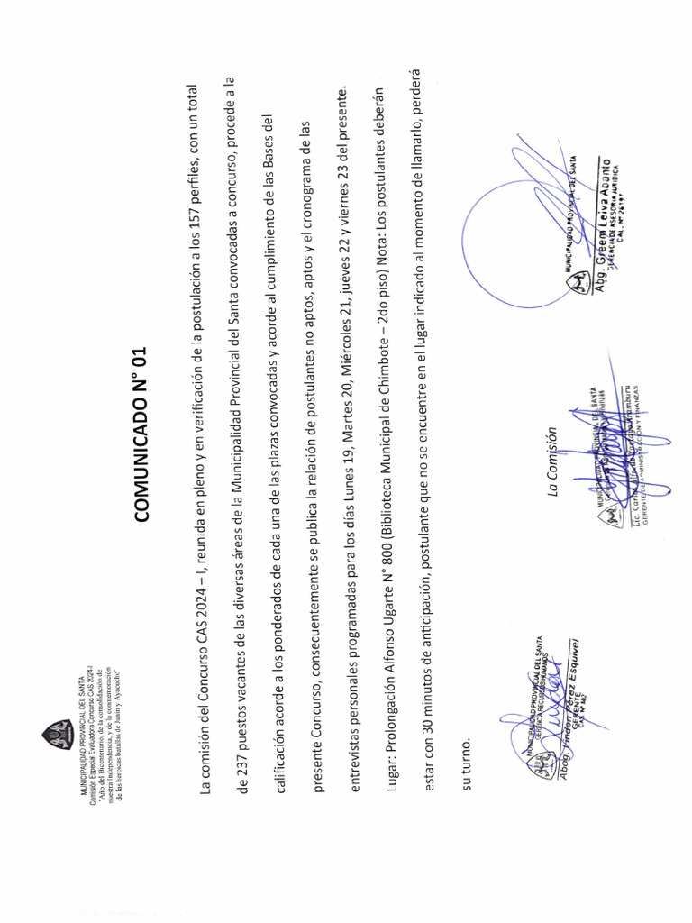 Comunicado n1 Cas-2024-I Total | PDF