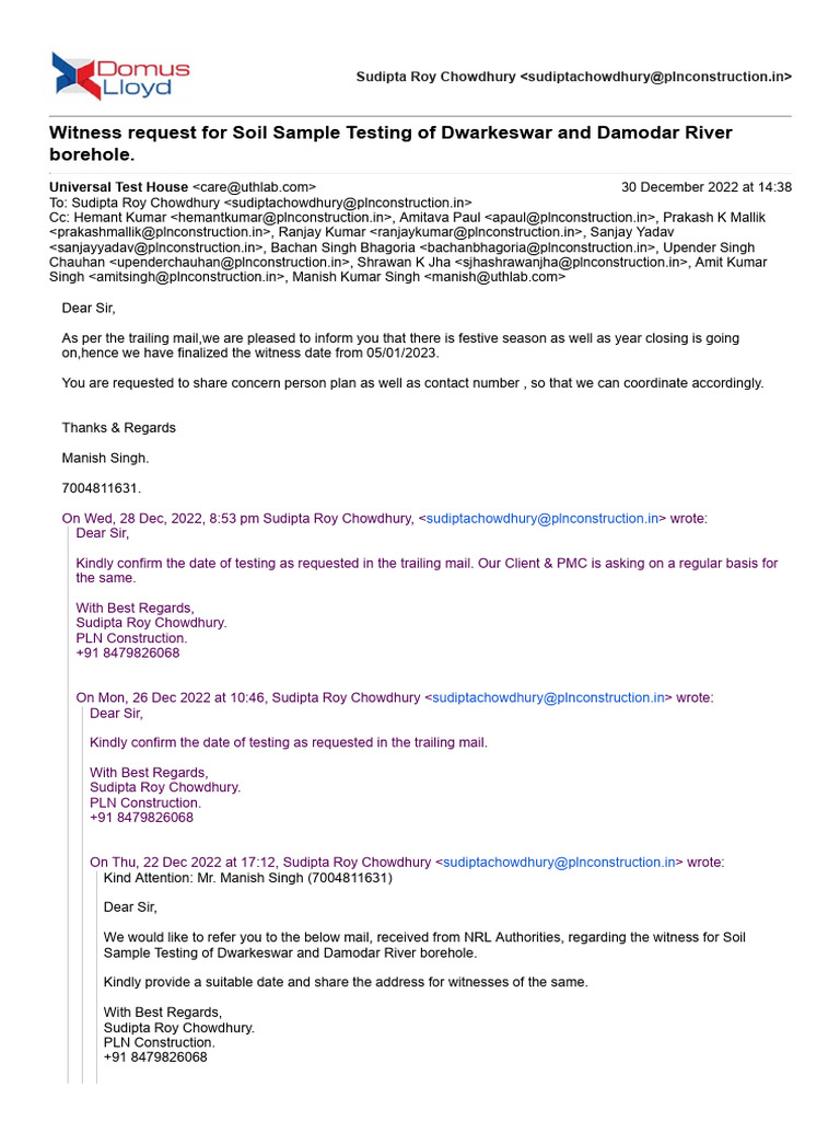 Witness Request From UTH | PDF | Communication