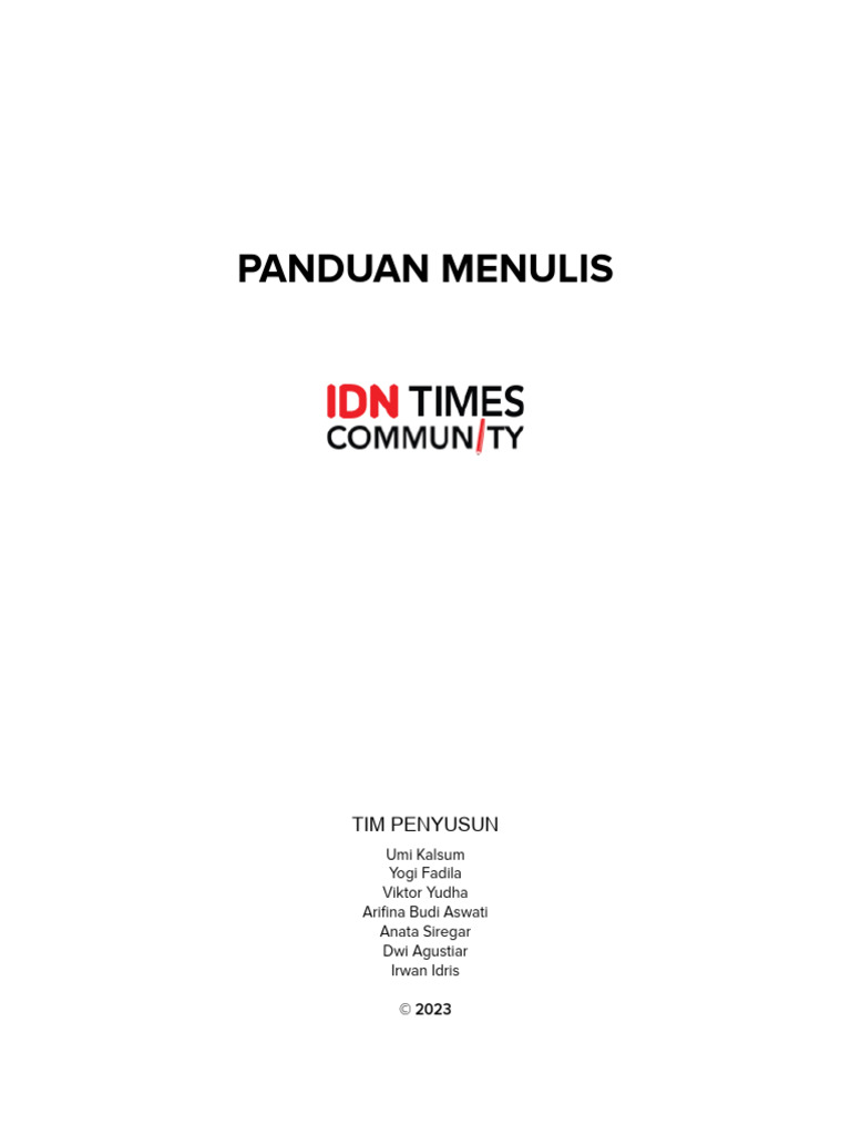 Panduan Menulis IDN Times 11 | PDF