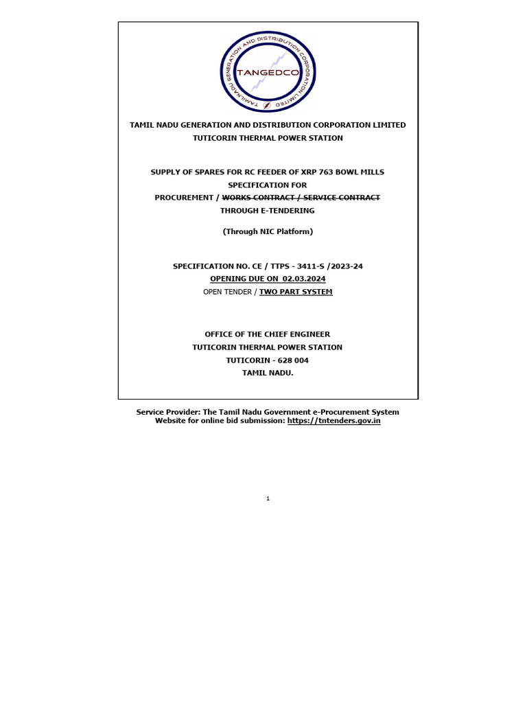 Tendernotice 1 | PDF | Procurement | Public Key Cryptography