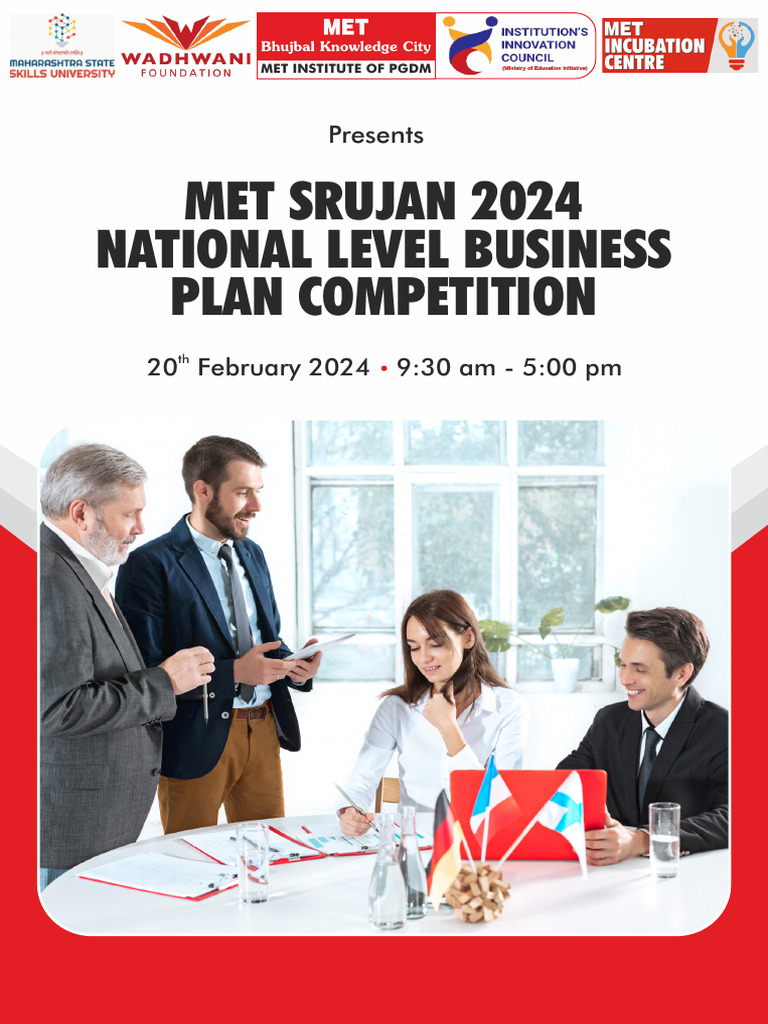 Business Plan Competition Brochure 2024 | PDF | Business Model | Master Of Business Administration