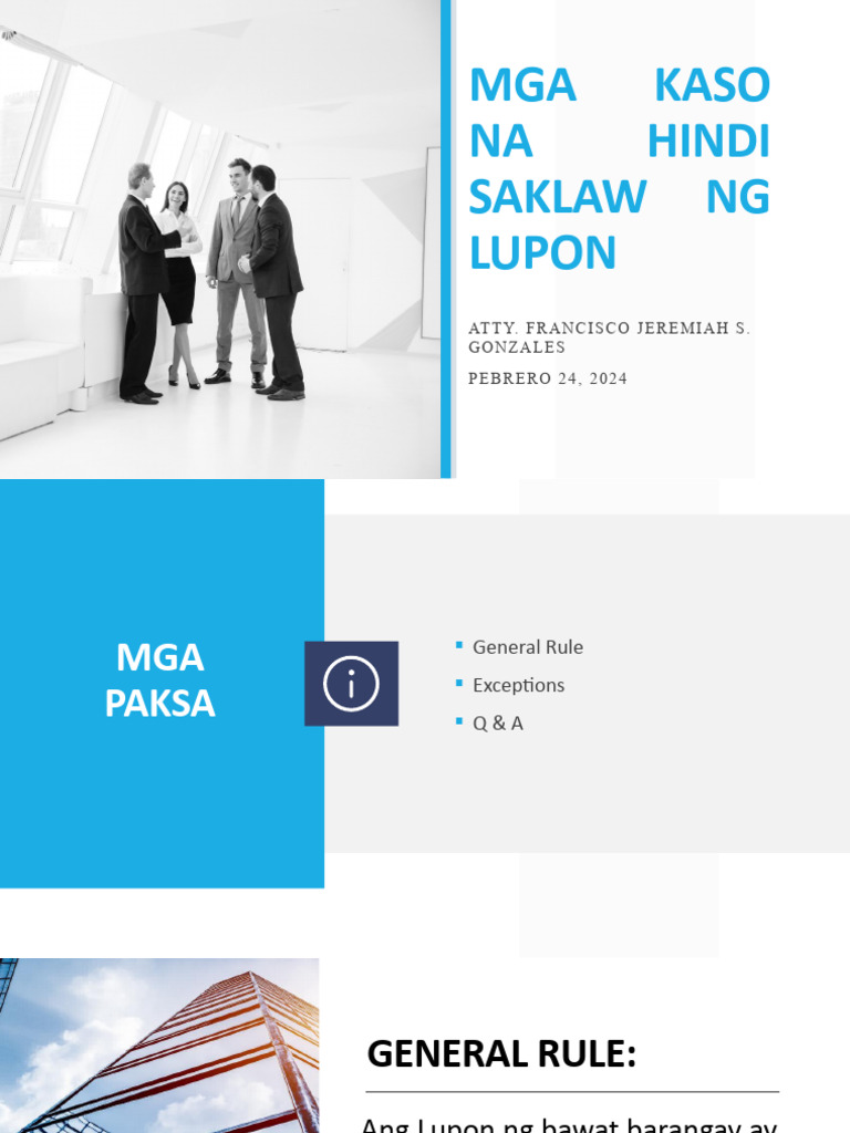 Mga Kaso Na Hindi Saklaw NG Lupon | PDF