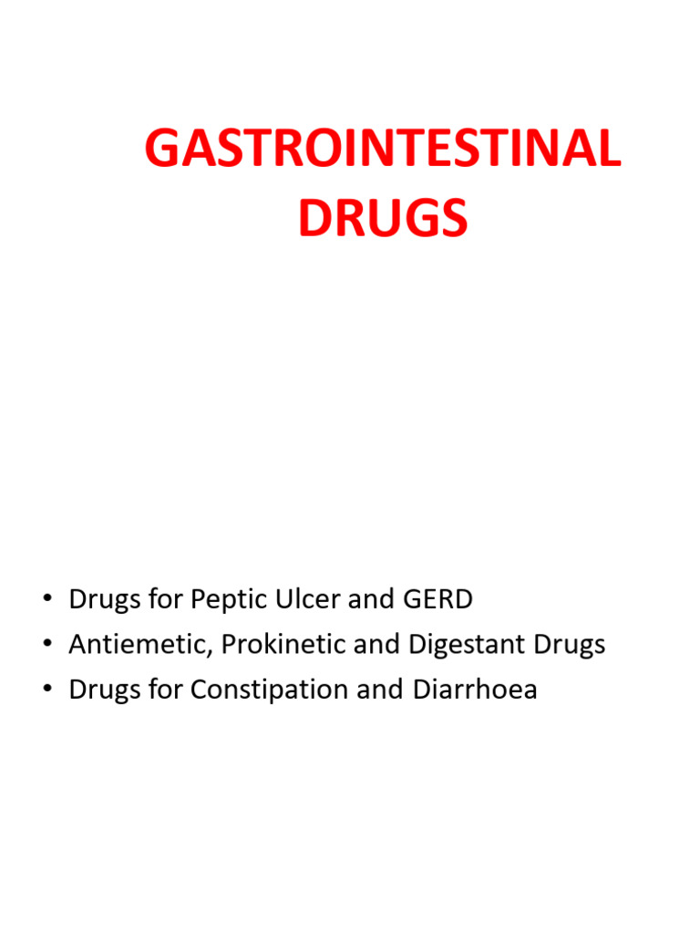 Anti Ulcer and Anti Emetics | PDF | Drugs | Medicinal Chemistry