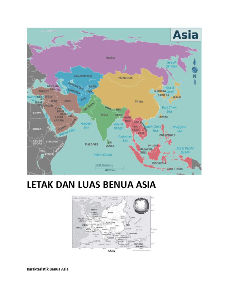 Letak Dan Luas Benua Asia | PDF