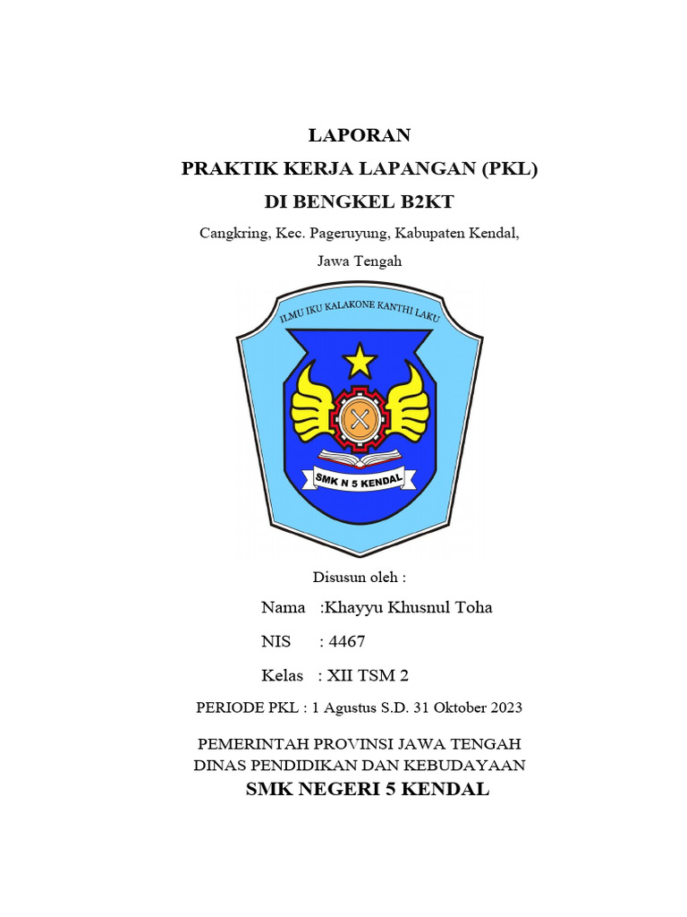 Laporan PKL di SMK Negeri 5 Kendal | PDF | Bisnis