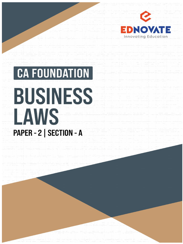 Ca Foundation Business Law | PDF | Offer And Acceptance | Consideration