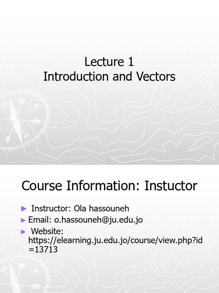 Lecture 1 Vectors | PDF | Euclidean Vector | Physics Lecture 1 Vectors | PDF | Euclidean Vector | Physics