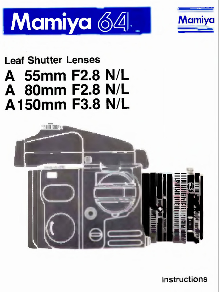 Mamiya 645 Leaf Shutter Lenses Product Sheet | PDF