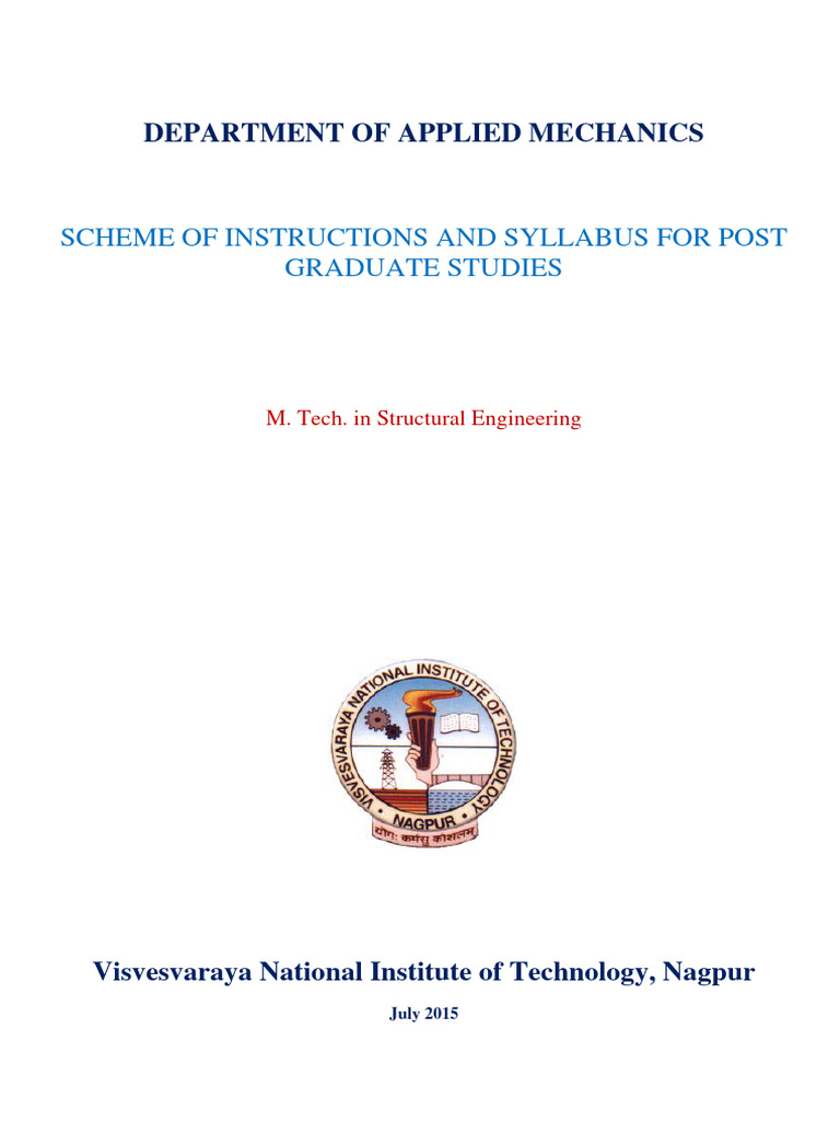 M.Tech in Structural Engineering | PDF | Finite Element Method | Elasticity (Physics)