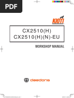Kioti CX2510, CX2510H Tractor Operator's Manual | PDF