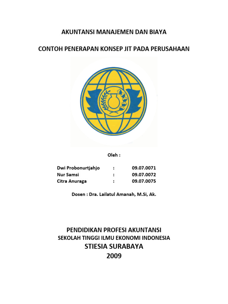 Tugas Contoh Penerapan JIT | PDF