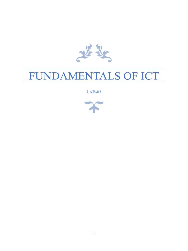 ICT (Lab3 1) | PDF | Paragraph | Microsoft Word