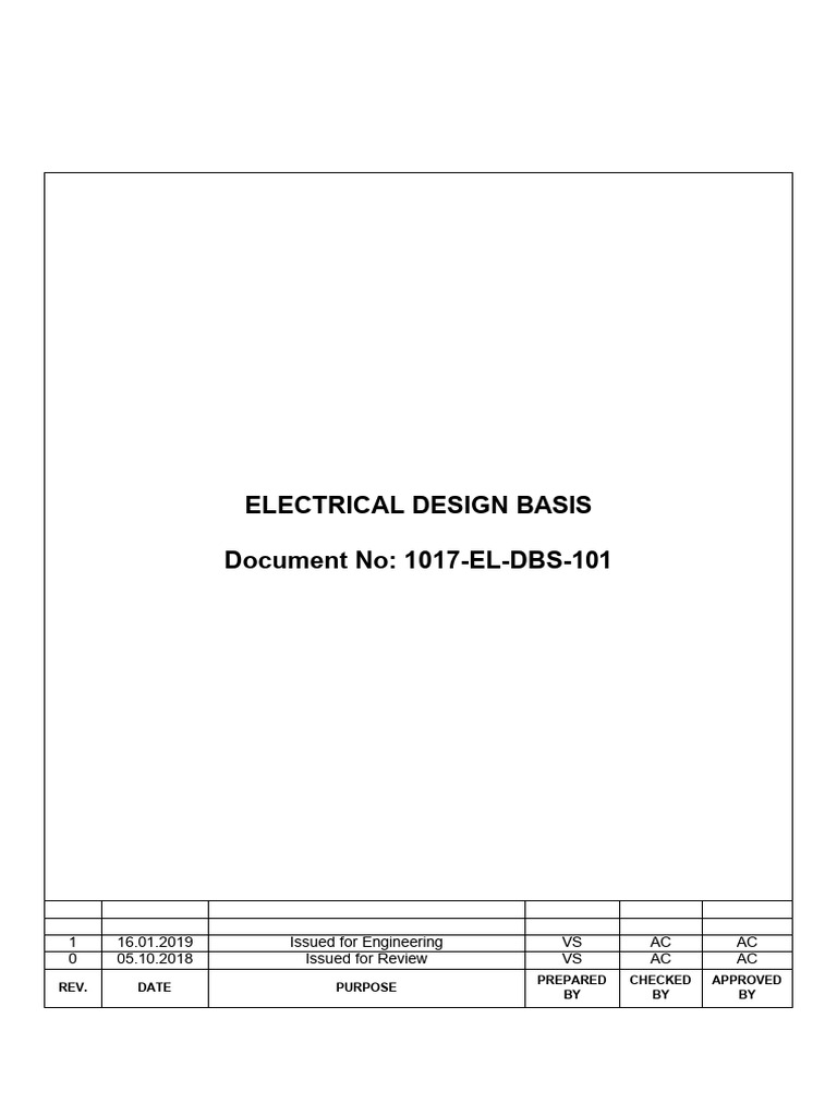 1017 EL DBS 101 - Rev.1 | Download Free PDF | Electricity | Electric Power