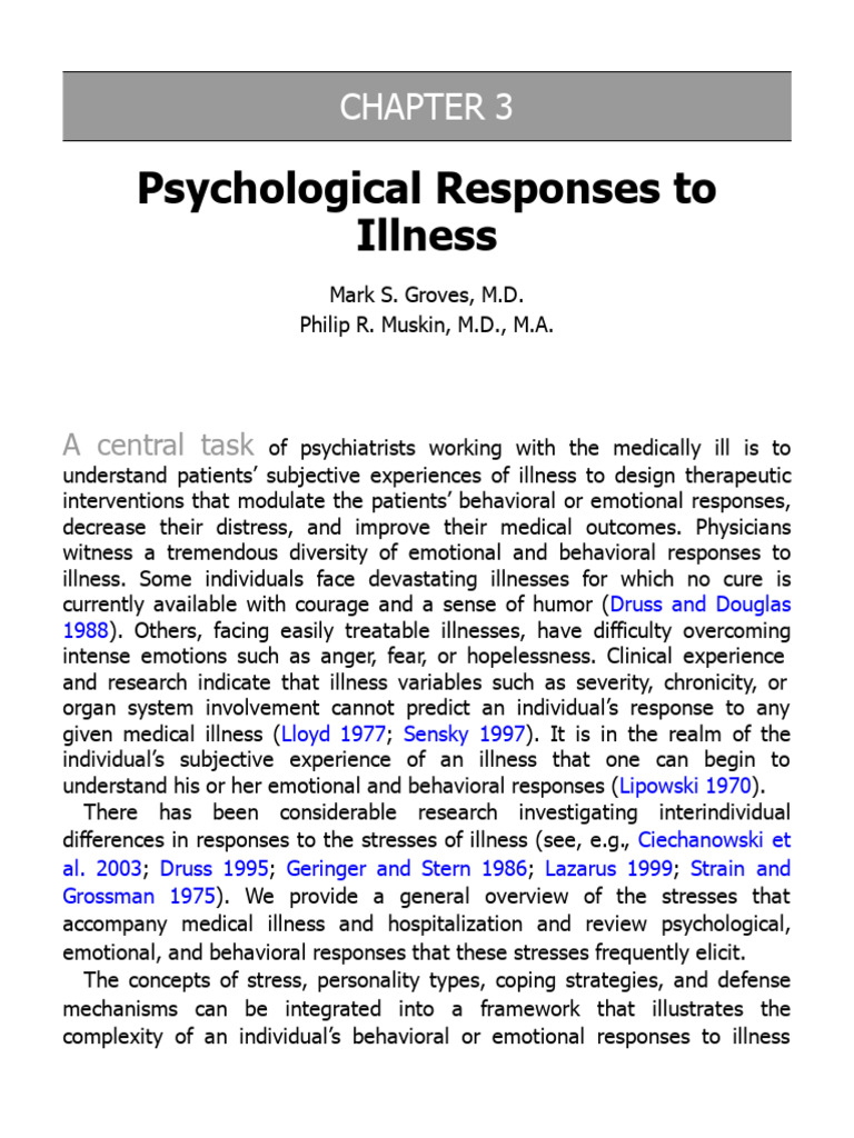 Chapter 3 Levenson. Coping With Illness | PDF | Optimism | Attachment Theory