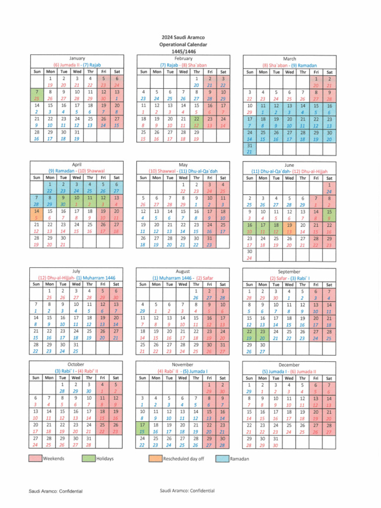 2024 Operational Calendar | PDF
