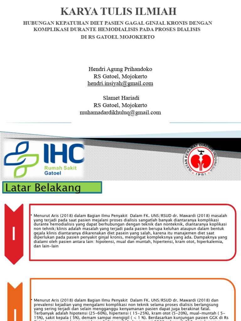 Hendri Agung Prihandoko RS Gatoel, Mojokerto Slamet Hariadi RS Gatoel ...