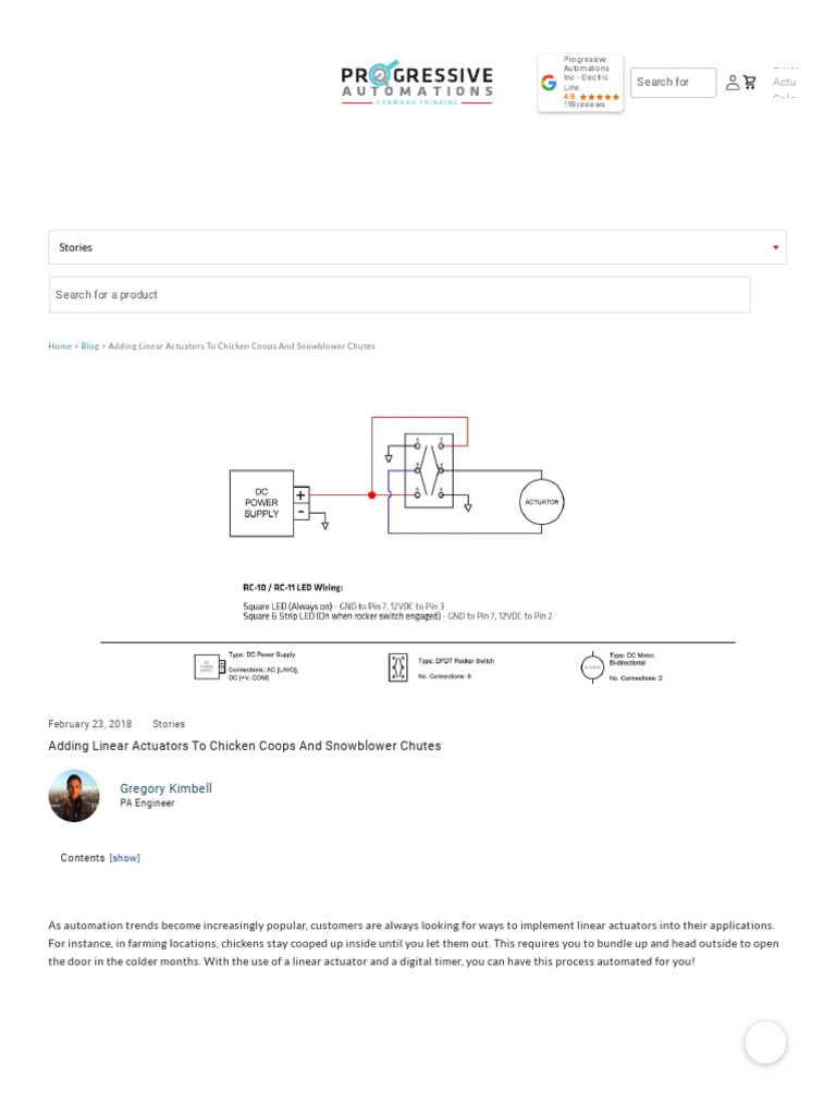 How To Use Linear Actuators in Chicken Coops and Snow Blower Chutes ...