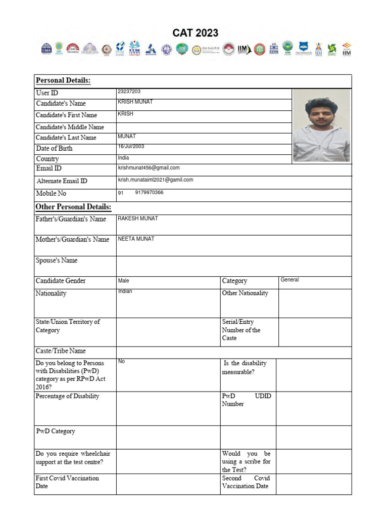 CAT Exam Details | PDF | Academic Degree | Qualifications