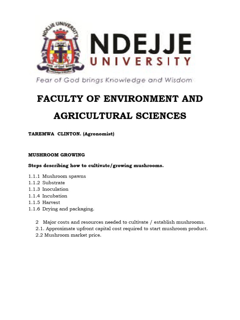 Mushroom Supervised Project | PDF | Agriculture | Food Industry