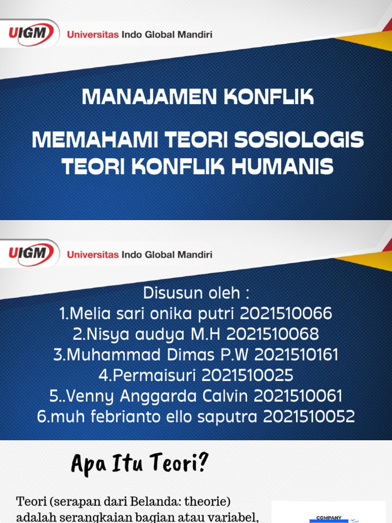 Teori Konflik Humanis Sosiologi | PDF