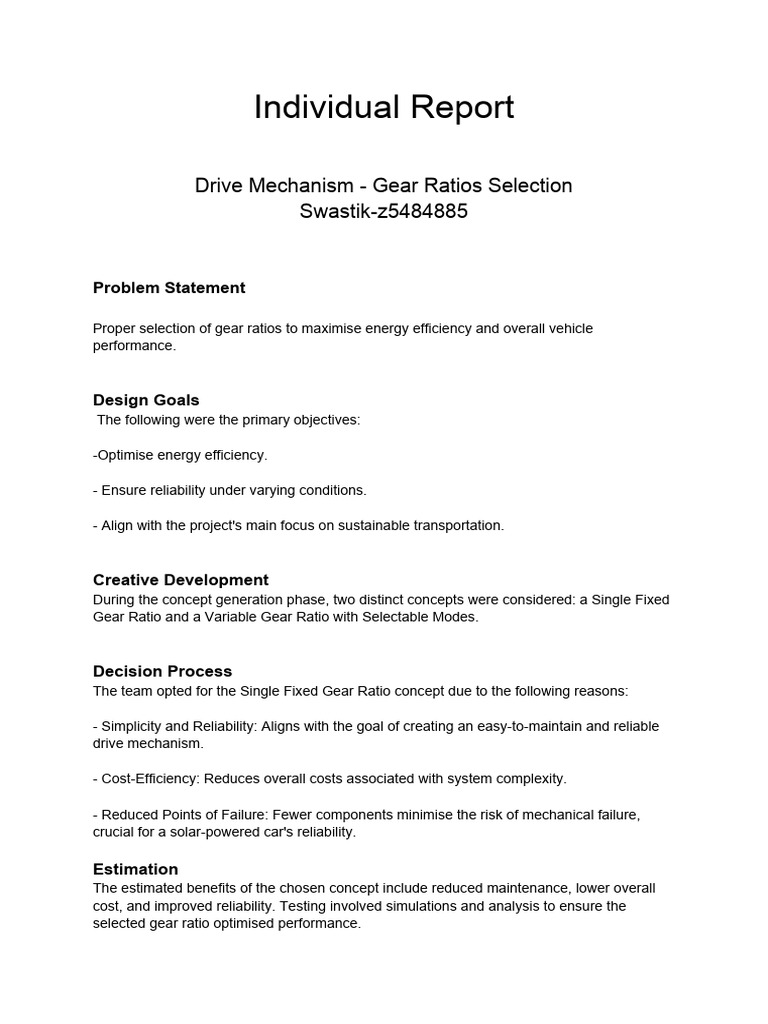 Final Report Desn1000 Individual | PDF