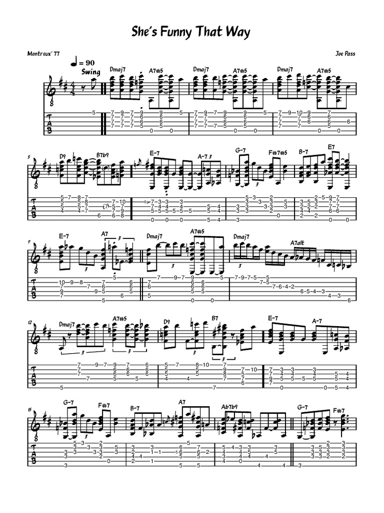 Joe Pass Montreux '77 Sheet Music | PDF | Royal Navy