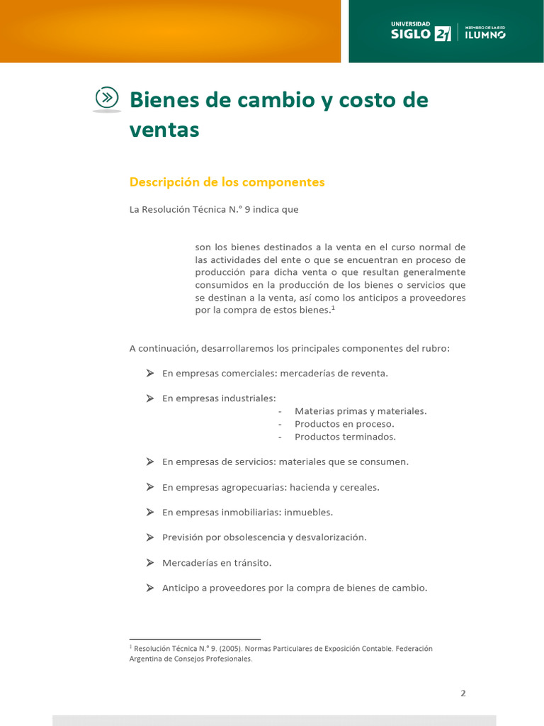 Bienes de Cambio y Costo de Ventas 3 PDF | PDF | Contabilidad | Costo