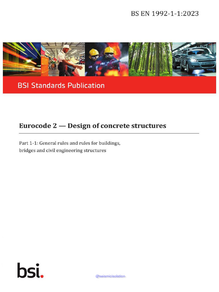 Eurocode 2 Design of Concrete Structures BS en 1992-1-1 2023 | PDF | Prestressed Concrete | Bending