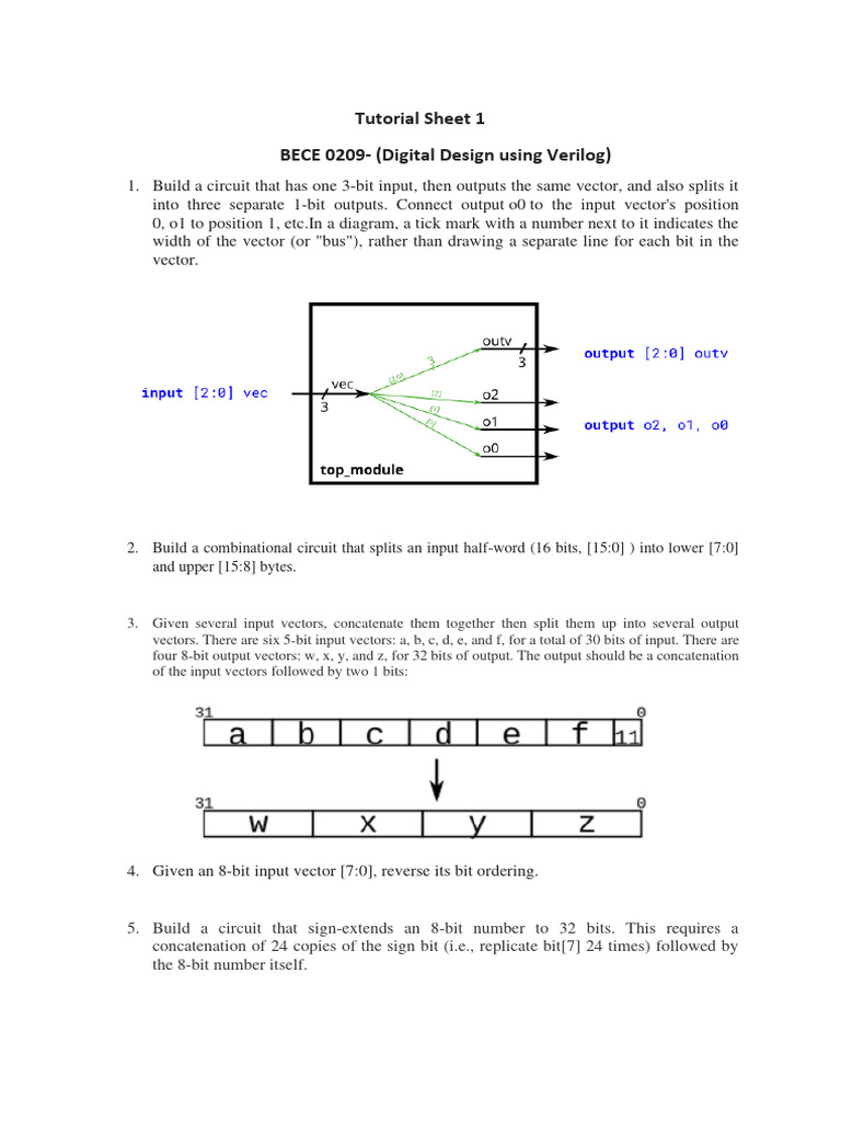 Tutorial Sheet 1 | PDF | Bit | Computer Science