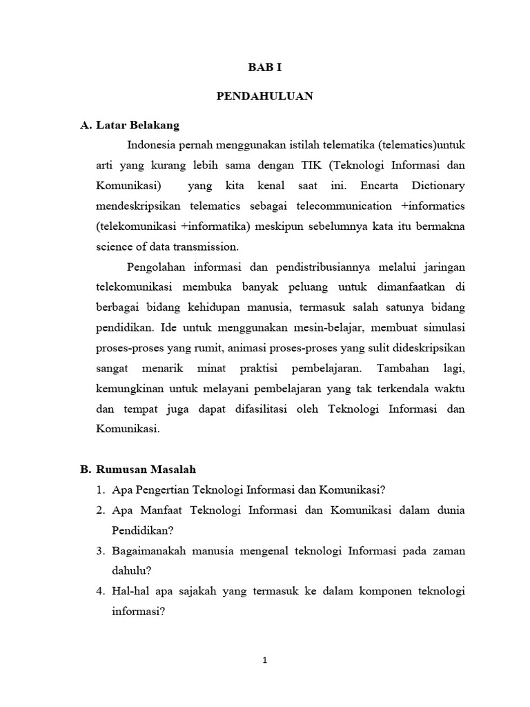 Bab 1-3 Makalah Rahel | PDF