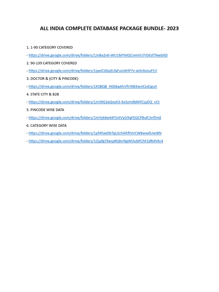 All India Database Bundle 2023 2023 26 09 04 07 42 | PDF