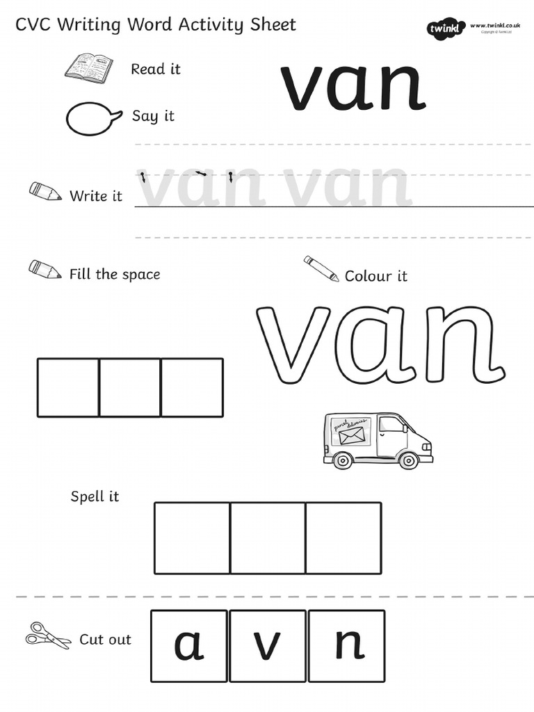 AU L 321 CVC Writing Word Activity Sheets A - Ver - 1 | PDF