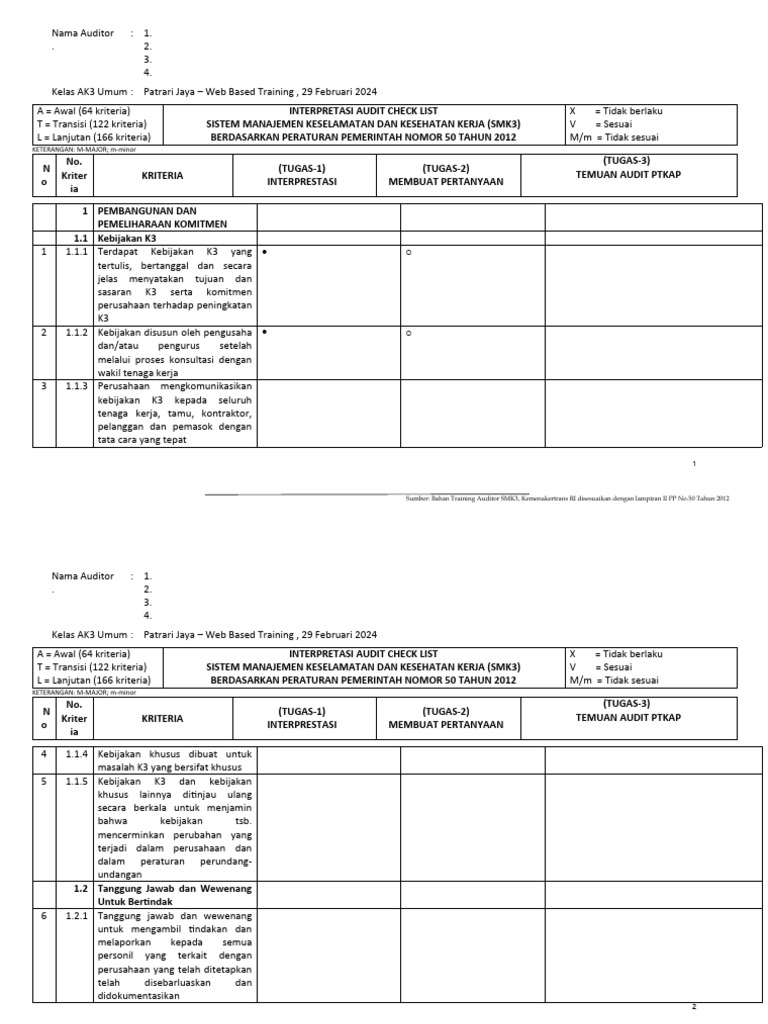 2a Form Audit - Blanko | PDF
