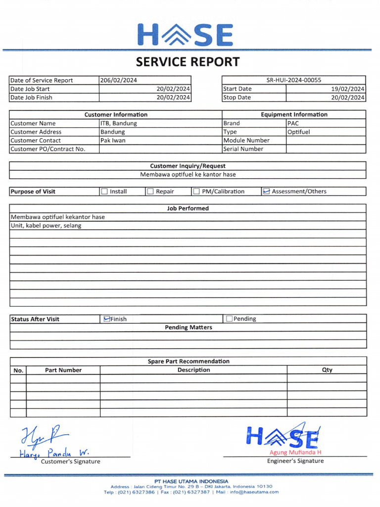 Service Report GC SIMDIS Dan OptiFuel | PDF
