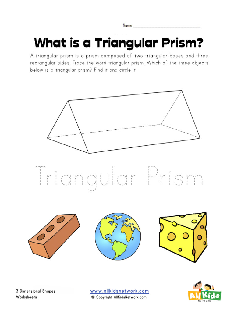 Math 3d Shapes Triangular Prism | PDF