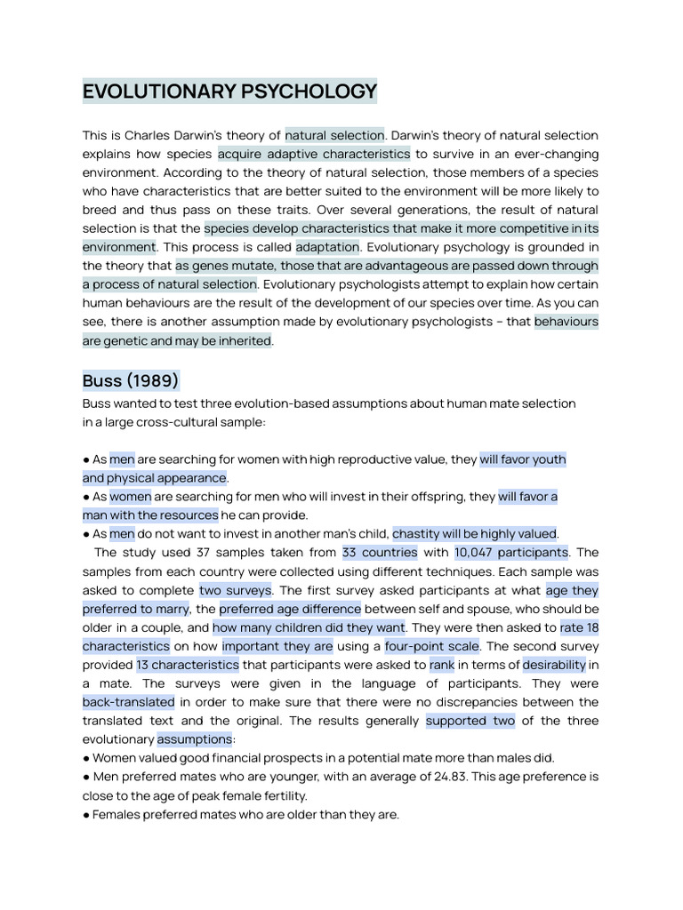 EVOLUTION | PDF | Natural Selection | Evolution