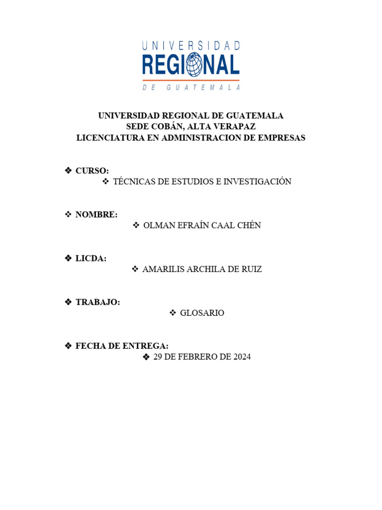Glosario Alex Tot Pacay. 11 | PDF | Método científico | Conocimiento
