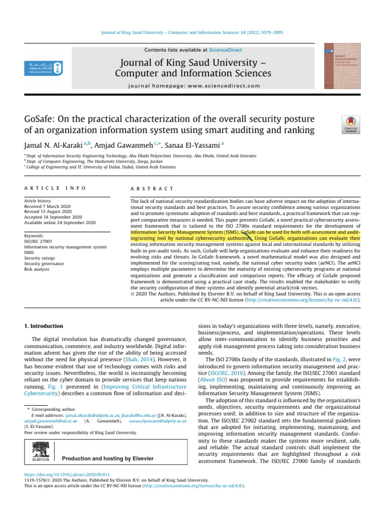 GoSafe On The Practical Characterization of The Overall Security Posture | PDF | Computer ...