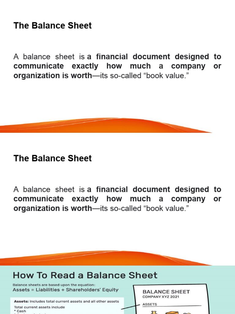 Module 2 Balance Sheets | PDF | Cash | Equity (Finance)