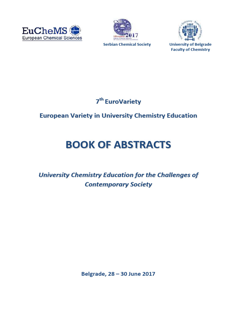 EuroVariety 2017-Book of Abstracts | PDF | Teachers | University