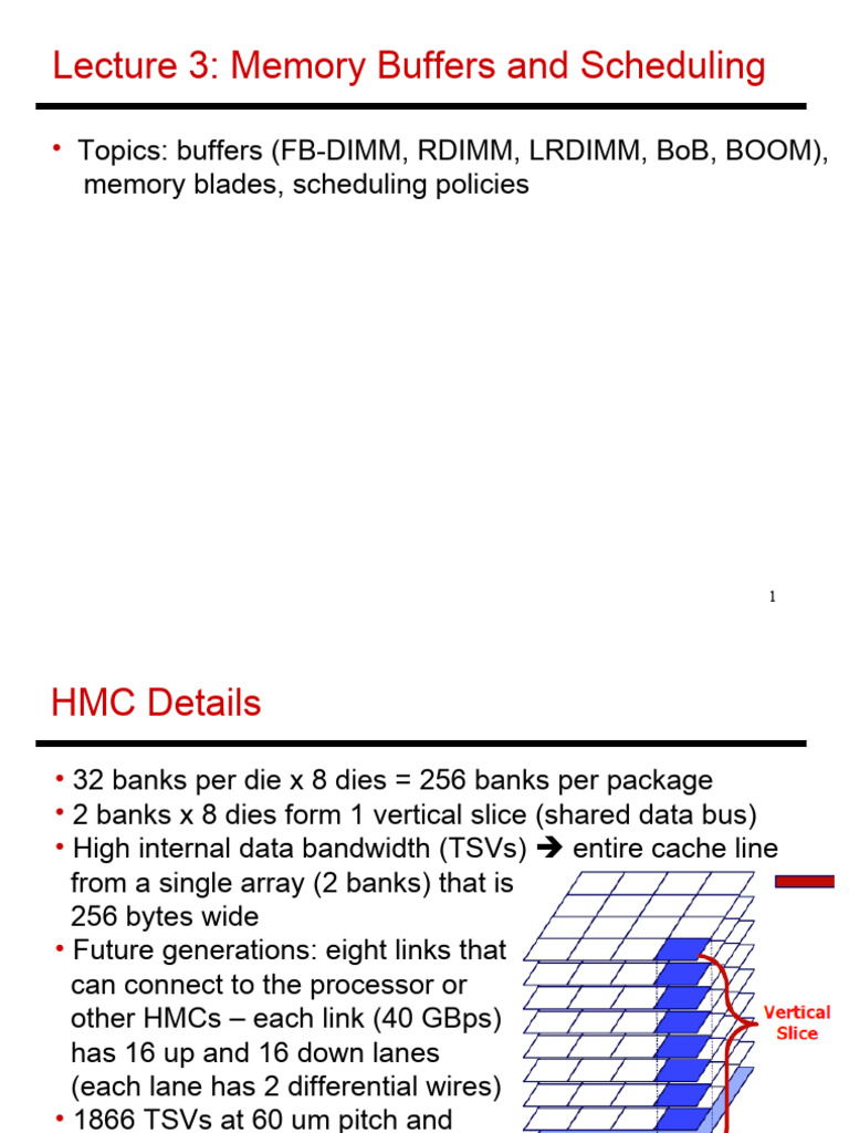 Lecture 3: Memory Buffers and Scheduling | PDF | Dynamic Random Access Memory | Office Equipment