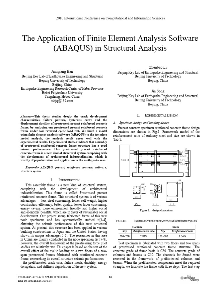 Paper 5 The Application Of Finite Element Analysis Software Abaqus