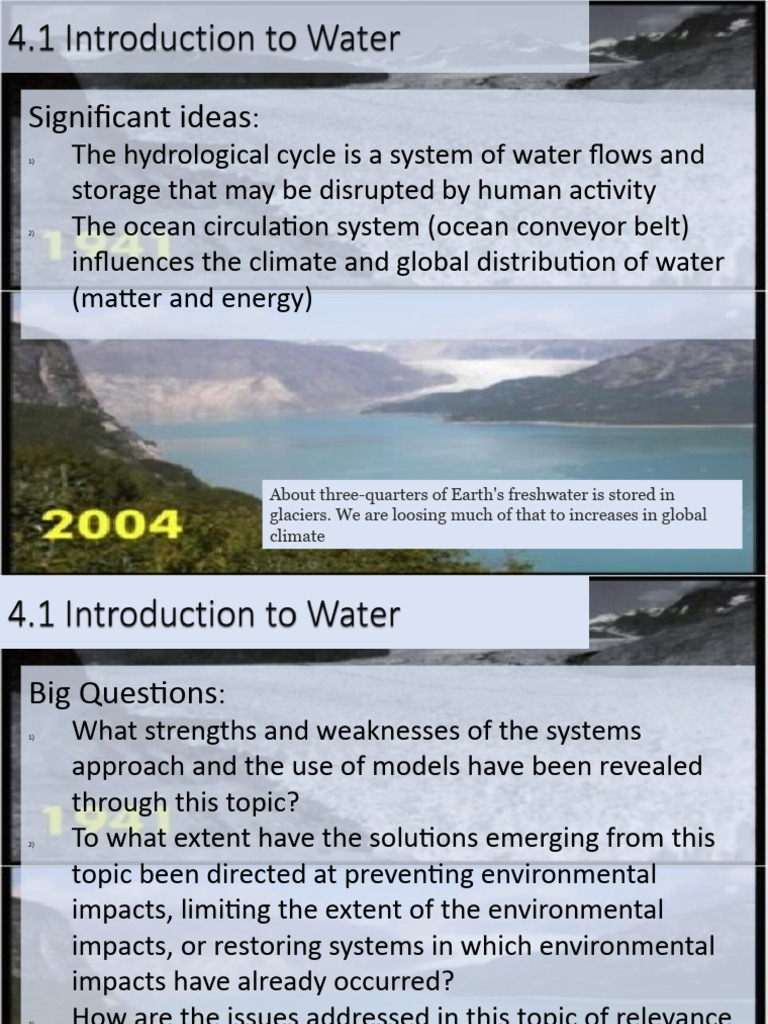 Introduction to Water Systems | PDF | Water Cycle | Groundwater