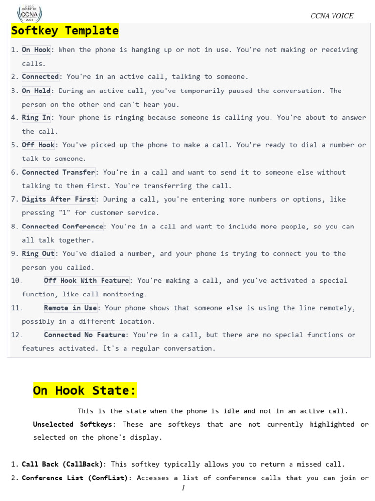 Soft Key | PDF | Voicemail | Telephone