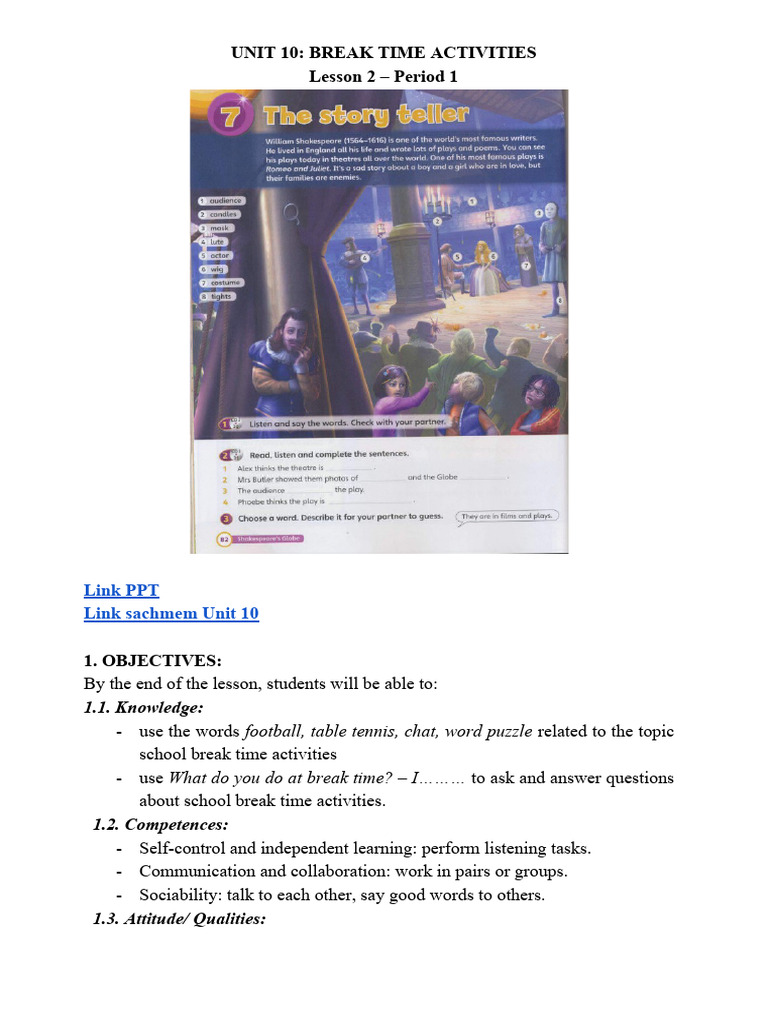 UNIT 10 - Lesson 2 - Period 1 | PDF | Career & Growth | Language Arts ...