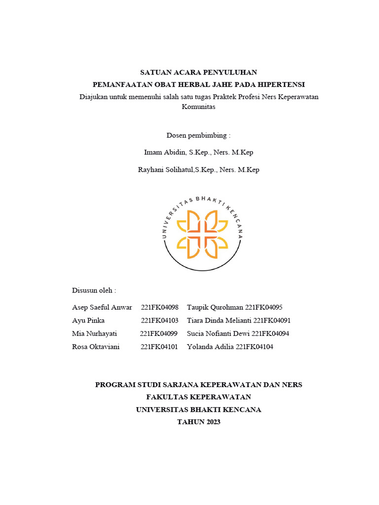 Contoh SAP Hipertensi | PDF