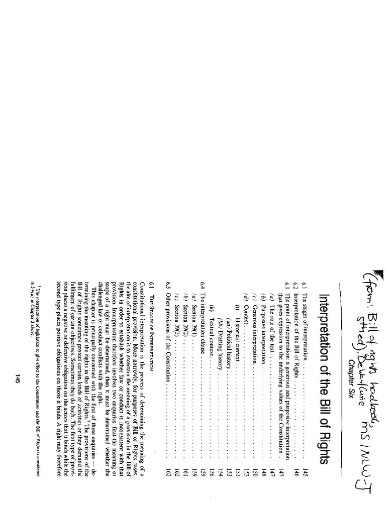 LCP4806 Bill of Rights Handbook Interpretation of Bill of Rigths | PDF