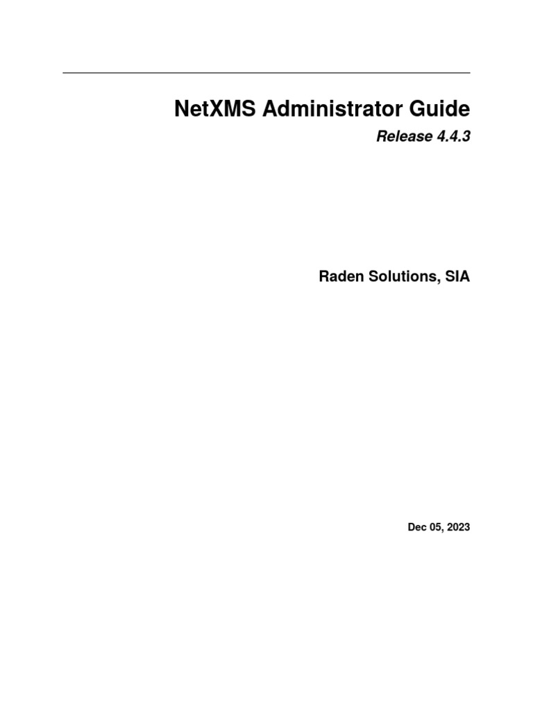 Netxms Admin | PDF | Computer Network | My Sql